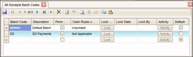 Receipts Batch Codes